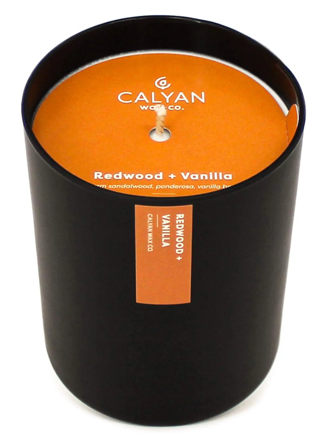 Calyan Wax Co. Redwood + Vanilla Matte Black Tumbler Soy Candle, 10.2 ...