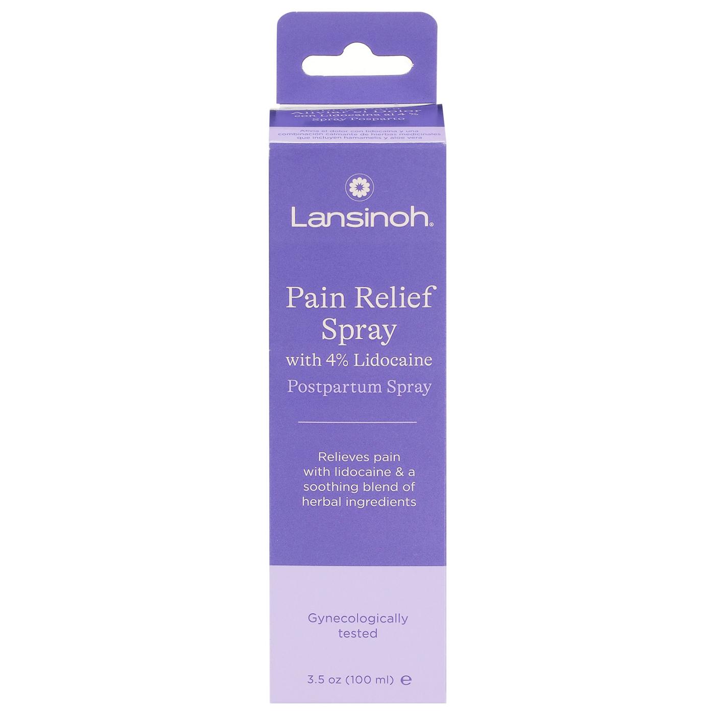 Lansinoh Postpartum Pain Relief Spray, 4% Lidocaine - Shop Breast ...