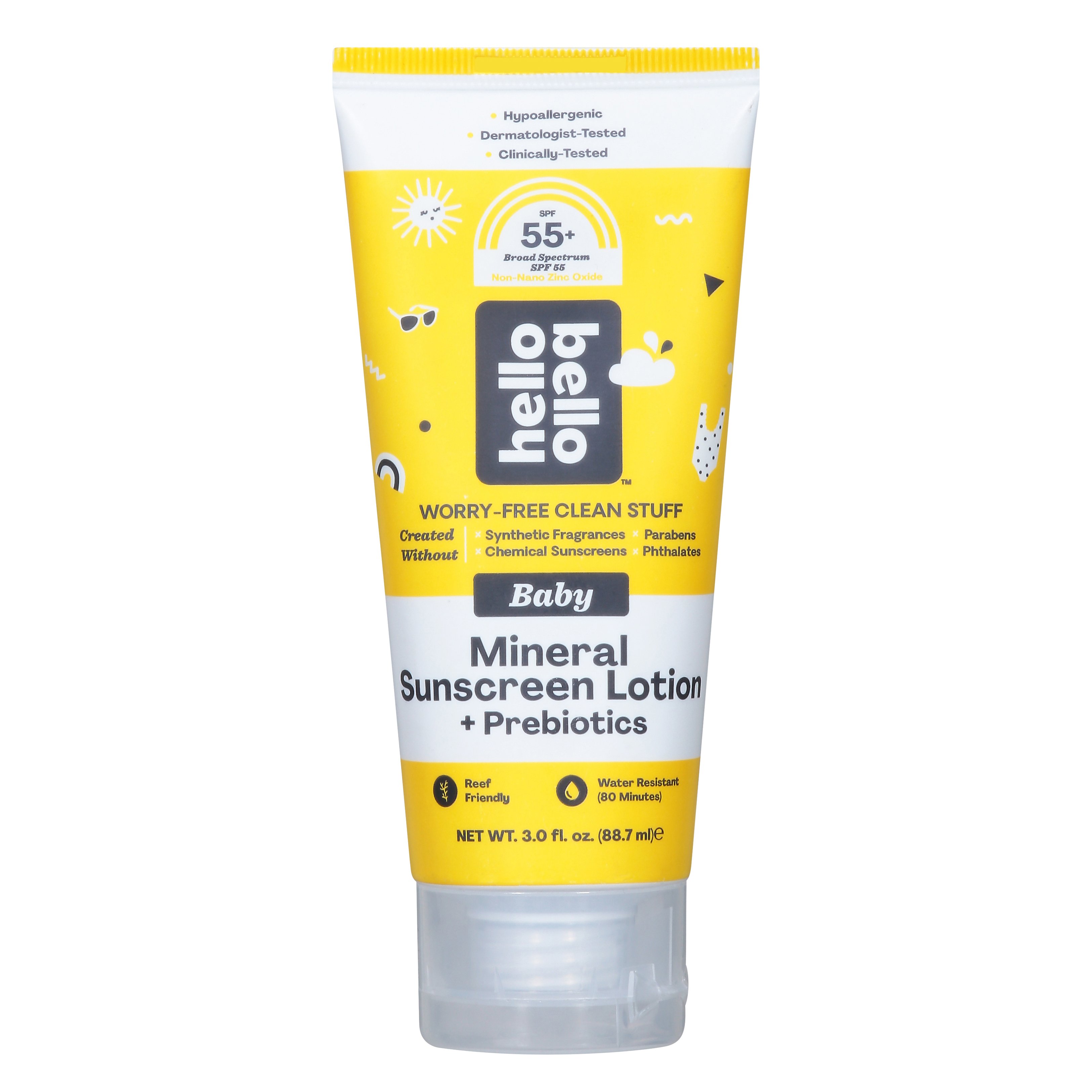 Hello Bello Baby Mineral Sunscreen Lotion + Prebiotics - SPF 55+ - Shop ...