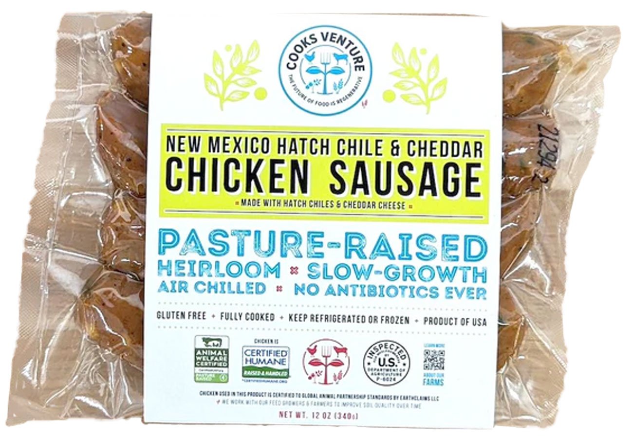Cooks Venture Hatch Chile & Cheddar Chicken Sausage, 12 oz | Central ...