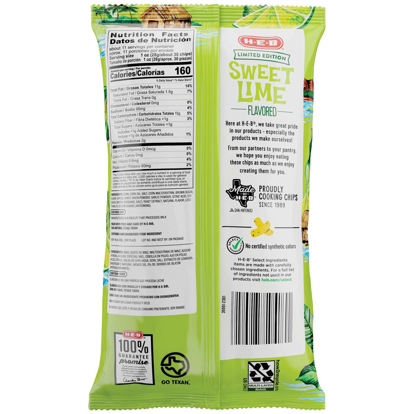 H-E-B Corn Chips – Sweet Lime - Shop Chips at H-E-B