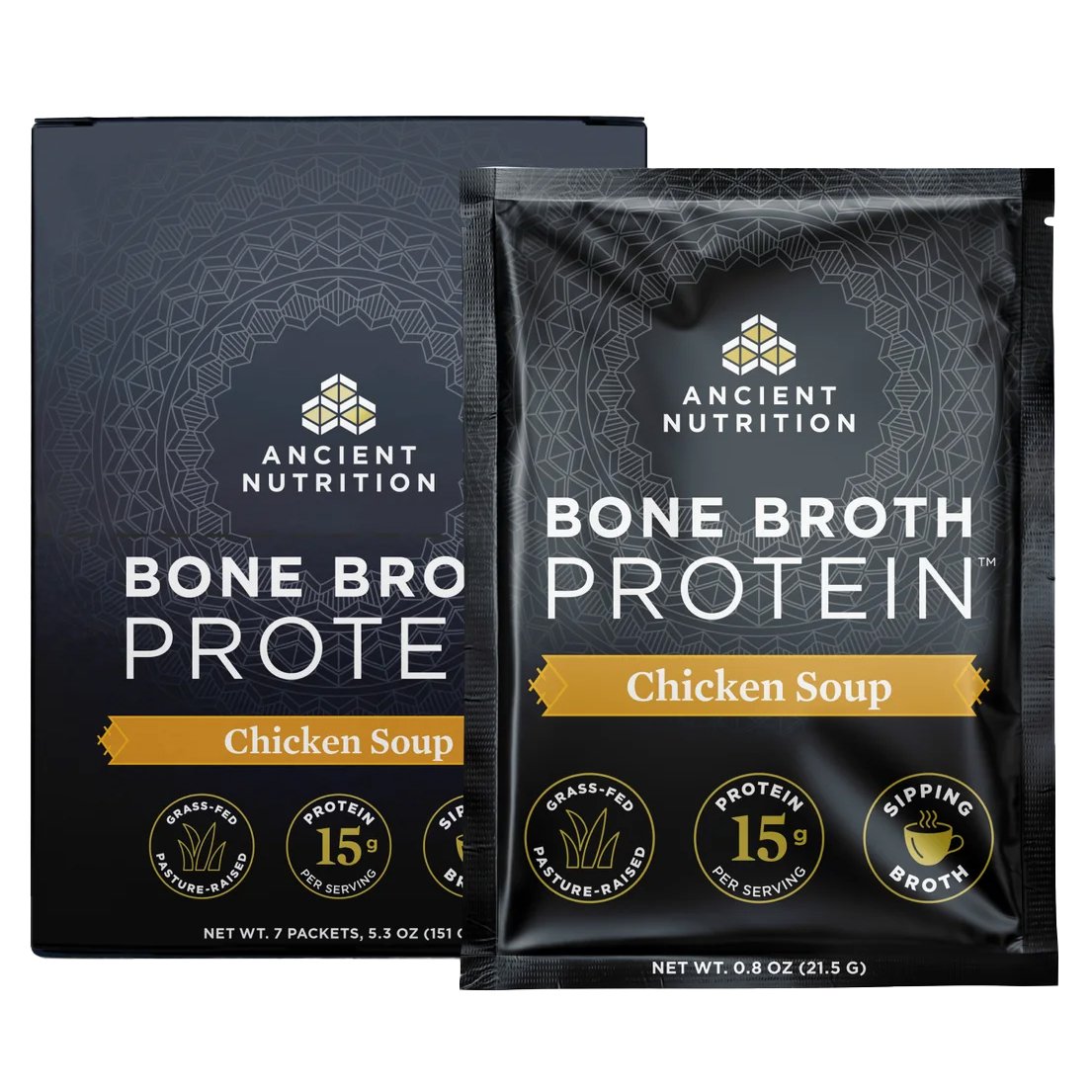 Ancient Nutrition Bone Broth Protein Packets - Chicken Soup - Shop Diet ...