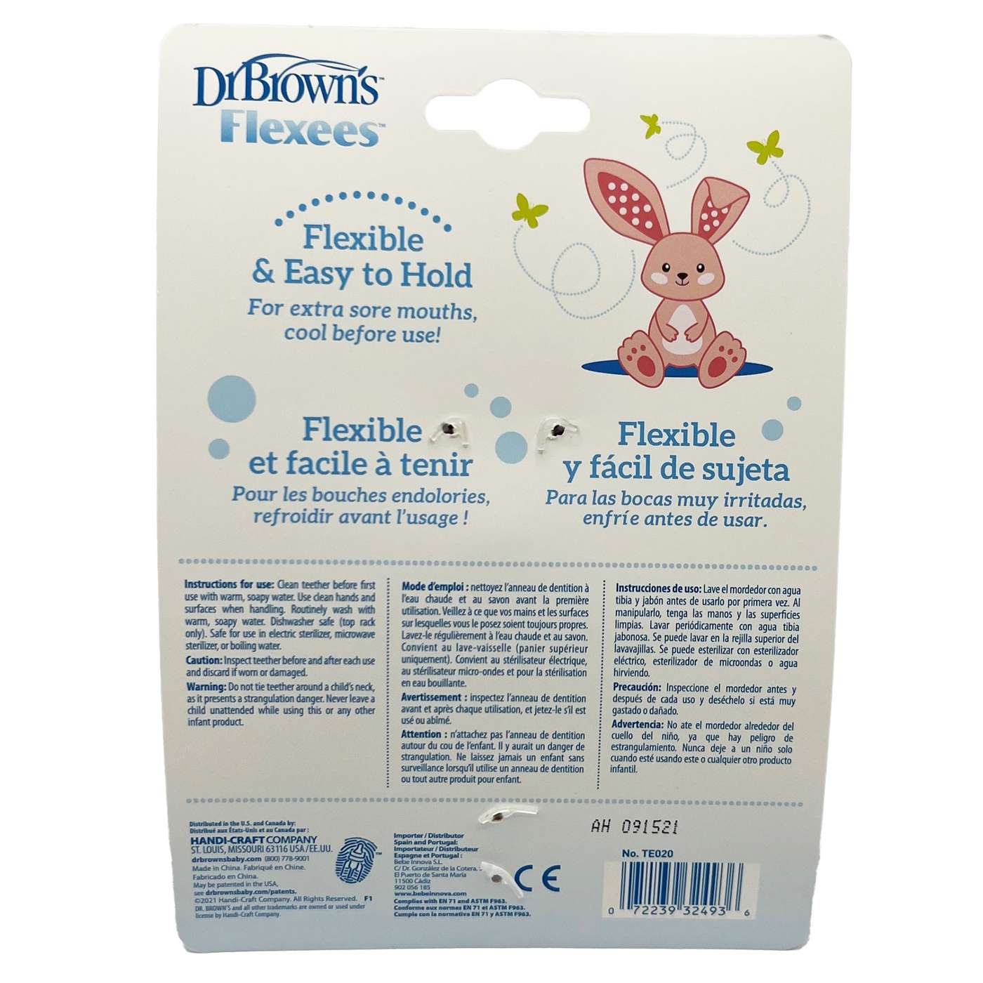 Dr. Brown's Flexees Pink Bunny Teether - Shop Teething at H-E-B