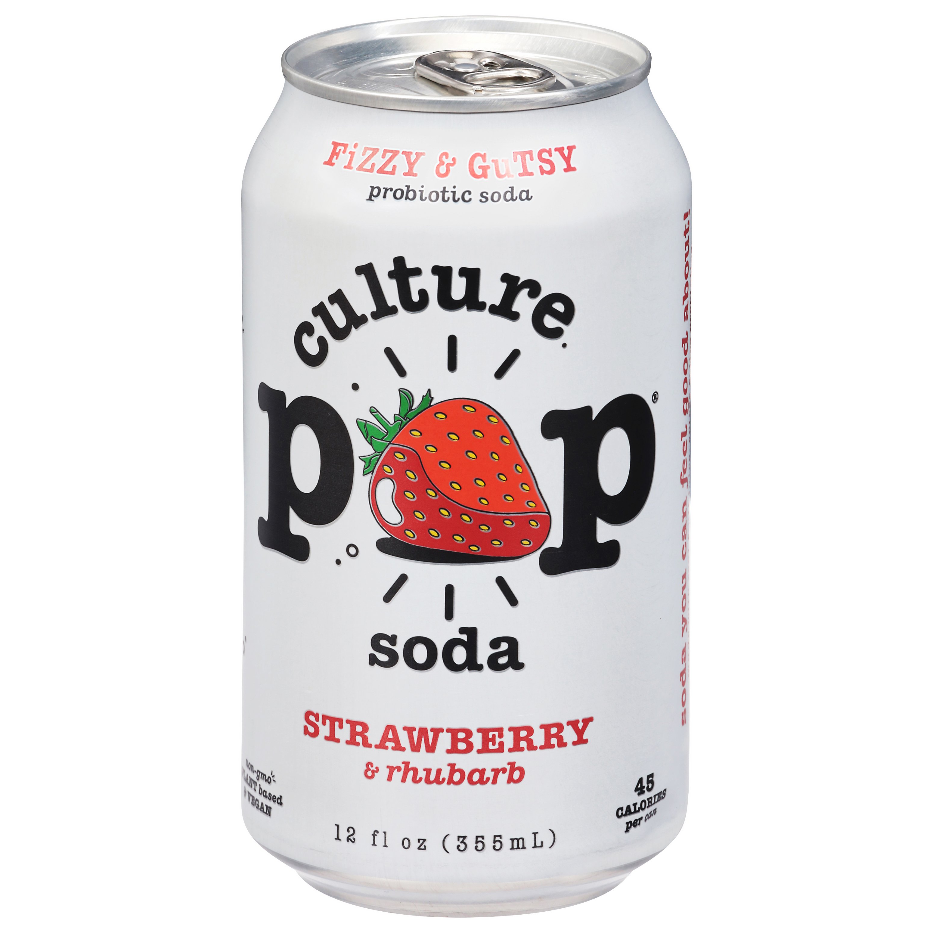 Culture POP Probiotic Soda - Strawberry Rhubarb, 12 oz | Central Market ...