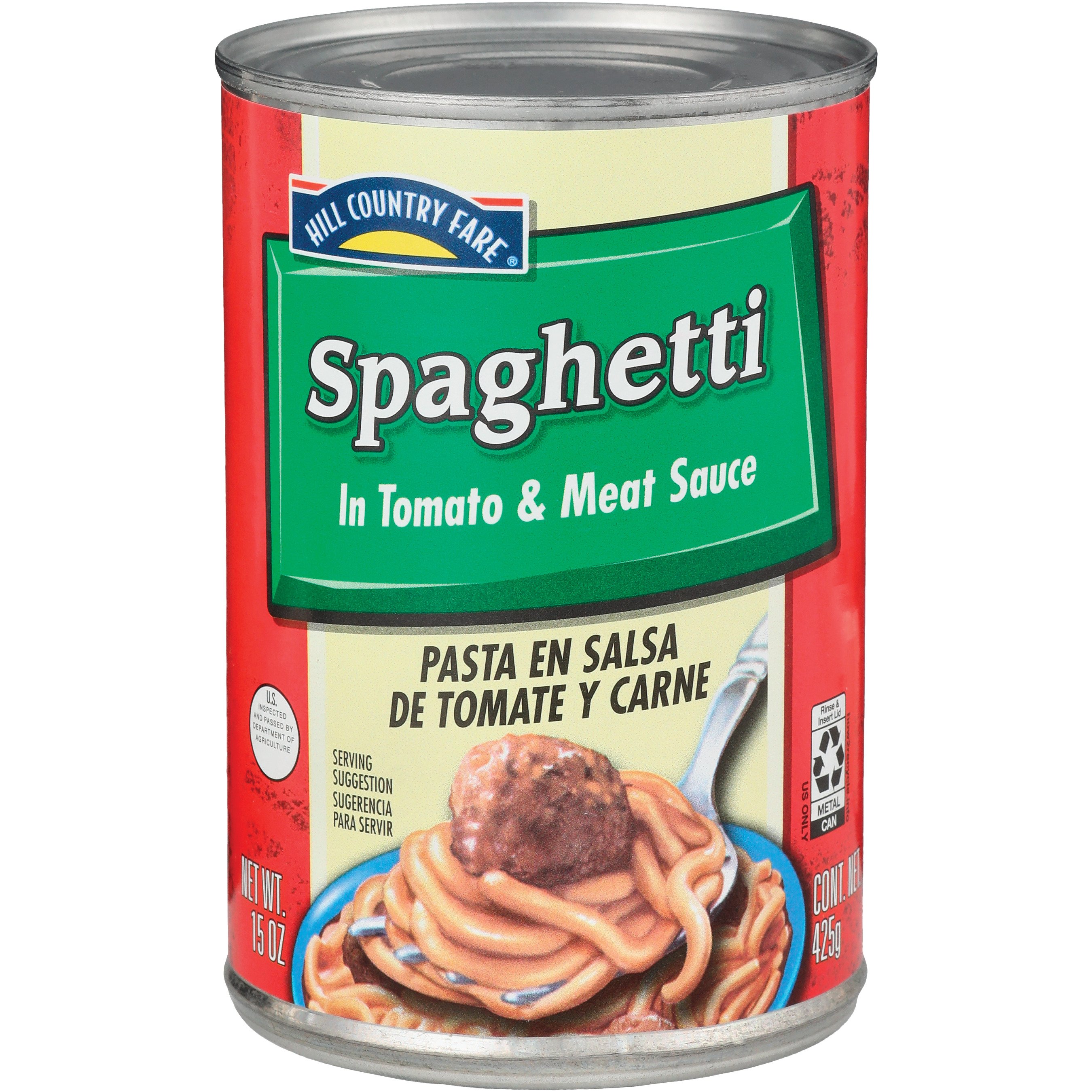 Hill Country Fare Spaghetti in Tomato & Meat Sauce - Shop Pantry meals ...