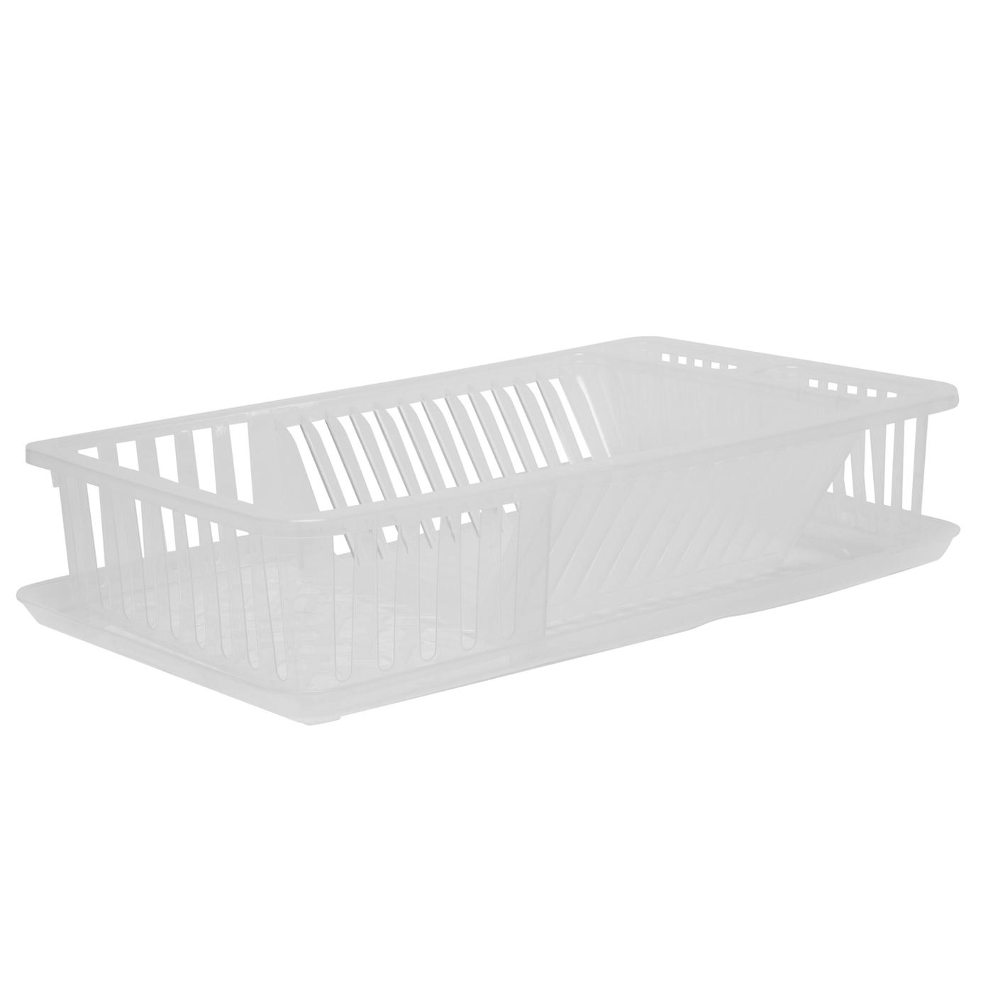 Kitchen Details Clear Dish Rack With Tray - Shop Sink & kitchen ...
