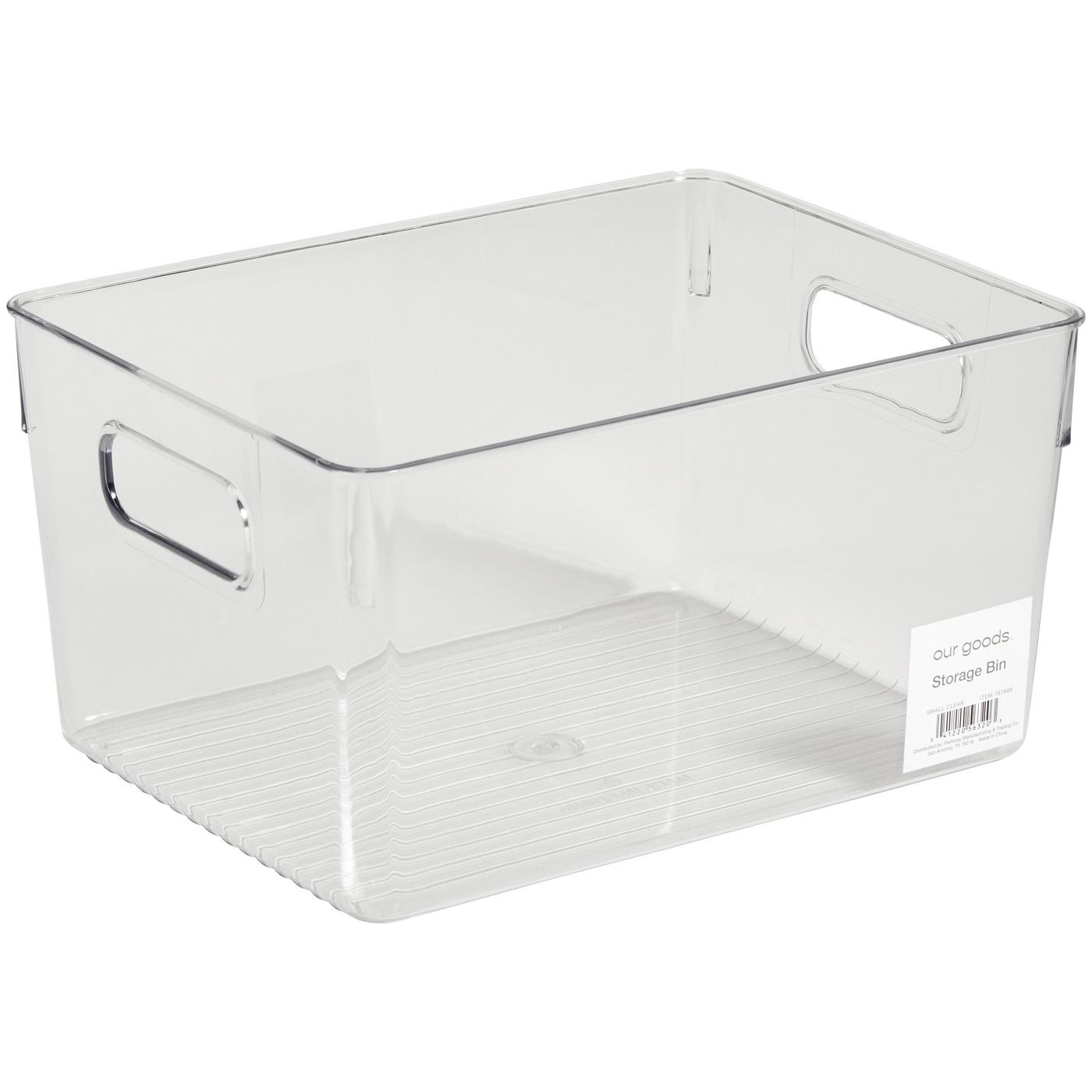 our goods Rectangle Storage Bin - Clear - Shop Storage bins at H-E-B