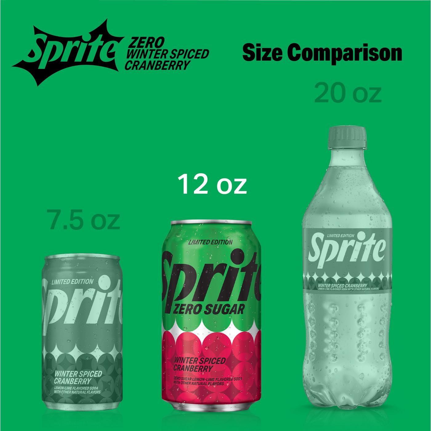 Sprite Zero Sugar Winter Spiced Cranberry Soda Soft Drink 12 pk Cans ...