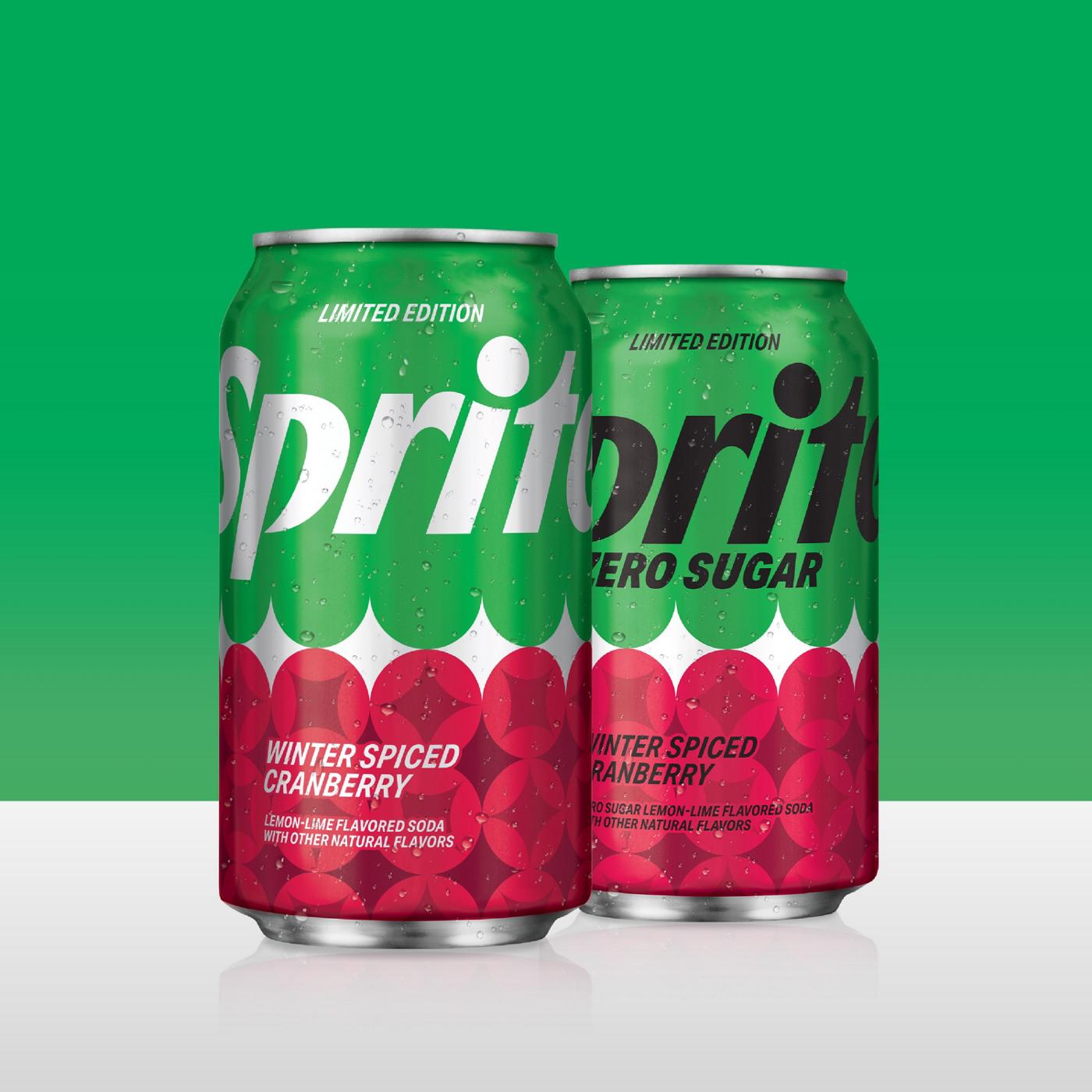 Sprite Zero Sugar Winter Spiced Cranberry Soda Soft Drink 12 pk Cans ...