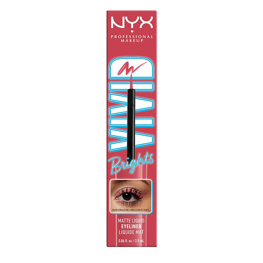 NYX Vivid Brights Matte Liquid Eyeliner - On Red - Shop Eyeliner at H-E-B
