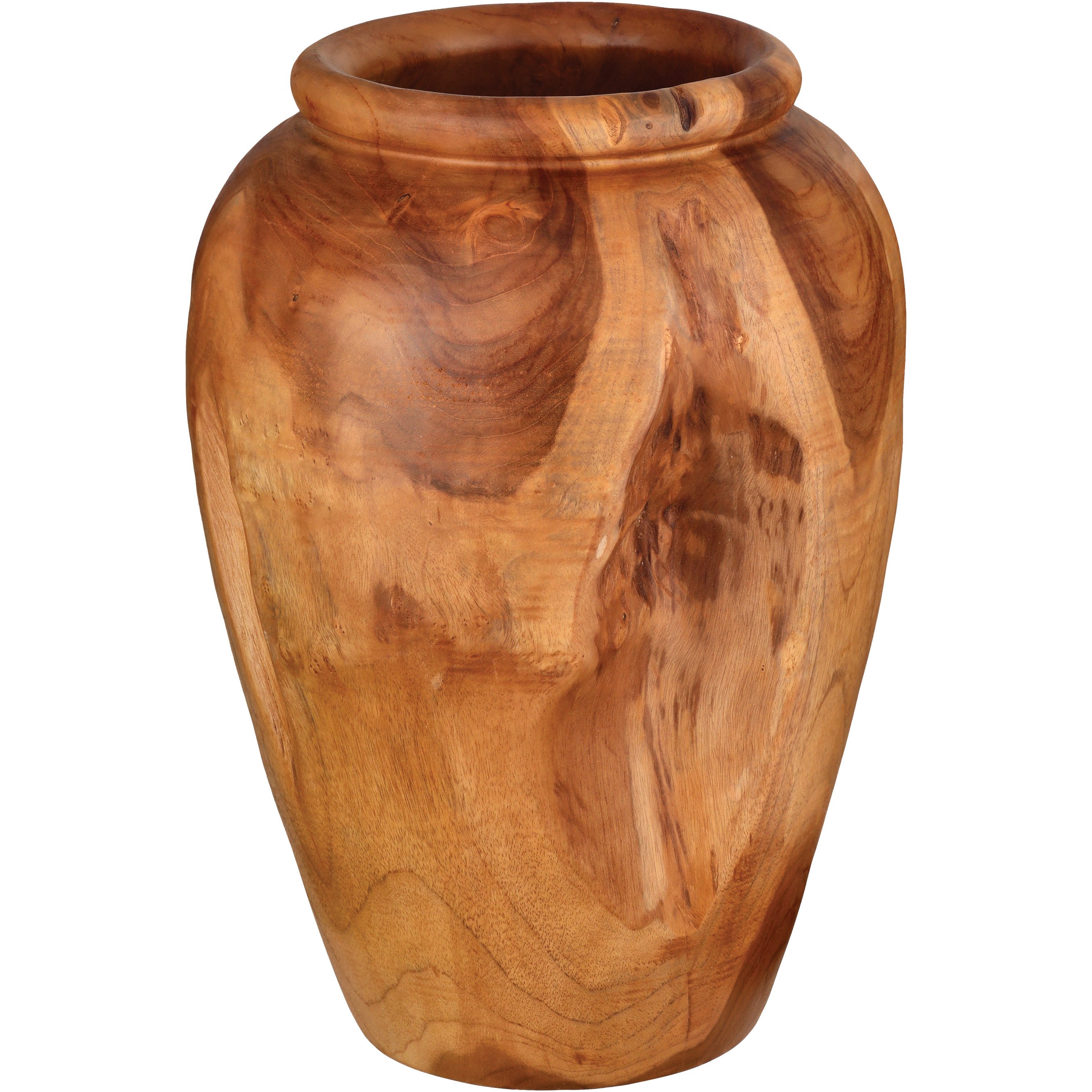 Haven + Key Teak Wood Decorative Tabletop Vase - Shop Seasonal decor at ...