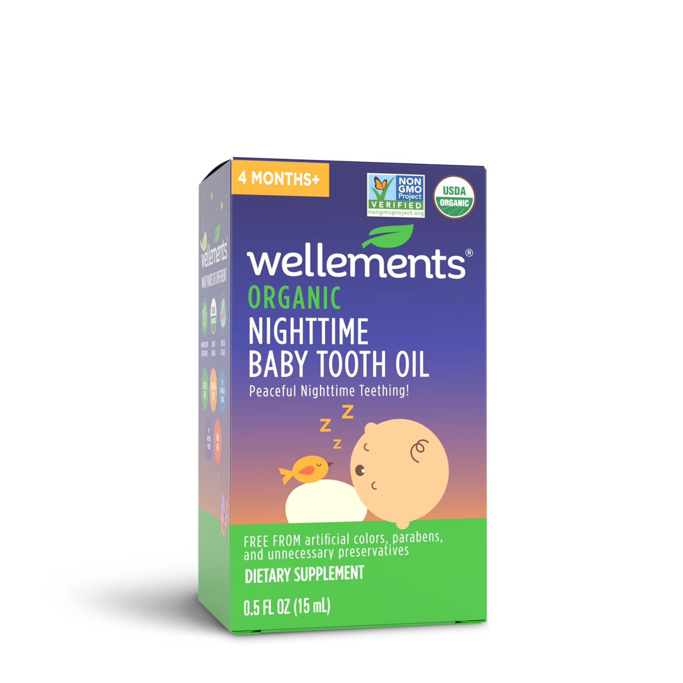 Wellements Organic Nighttime Baby Tooth Oil - Shop Teething at H-E-B