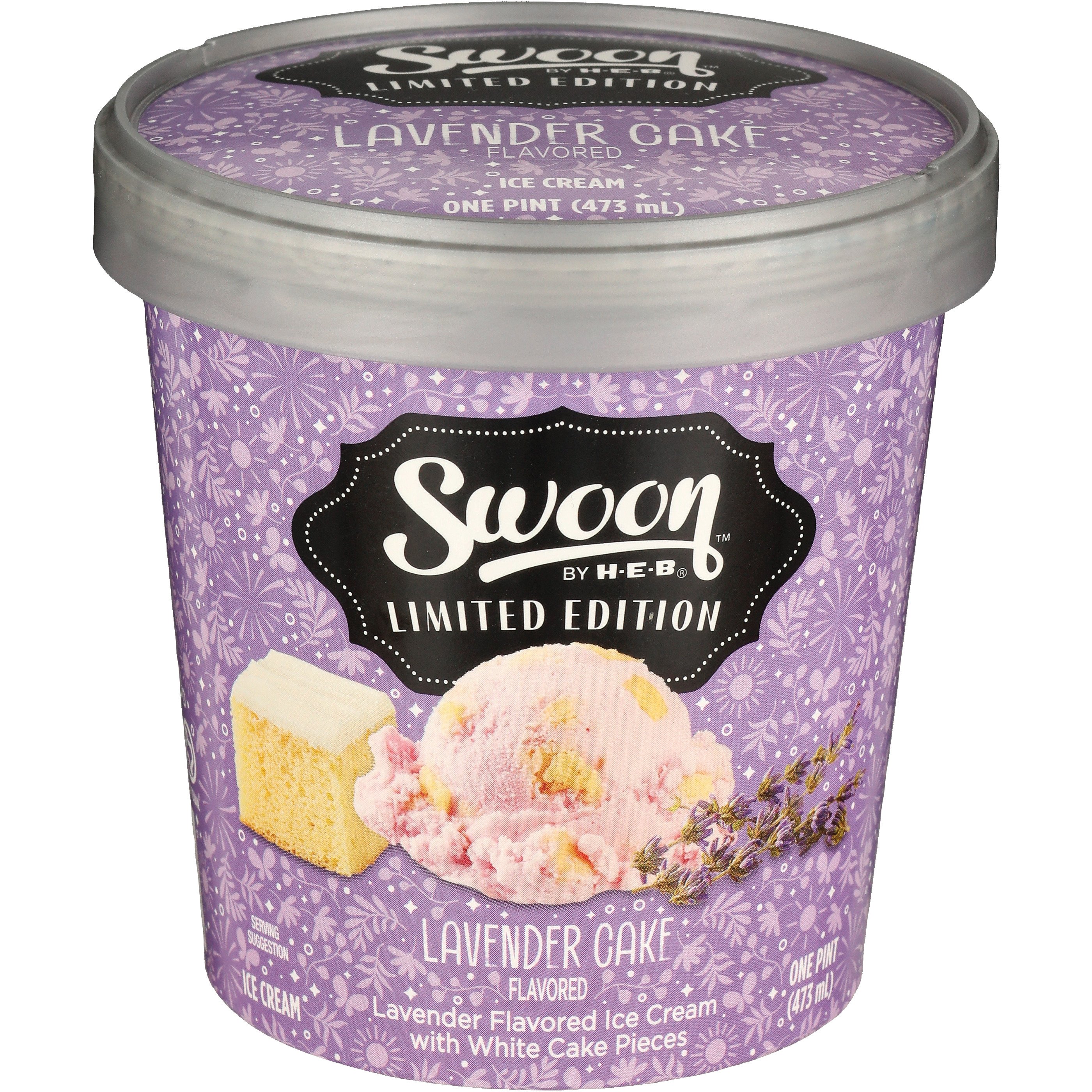 Swoon by H-E-B Lavender Cake Ice Cream - Shop Ice cream at H-E-B