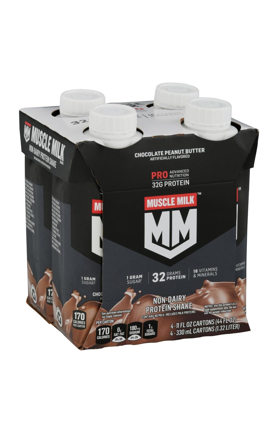 Muscle Milk Pro Series Protein Shakes, 32g - Chocolate Peanut Butter ...