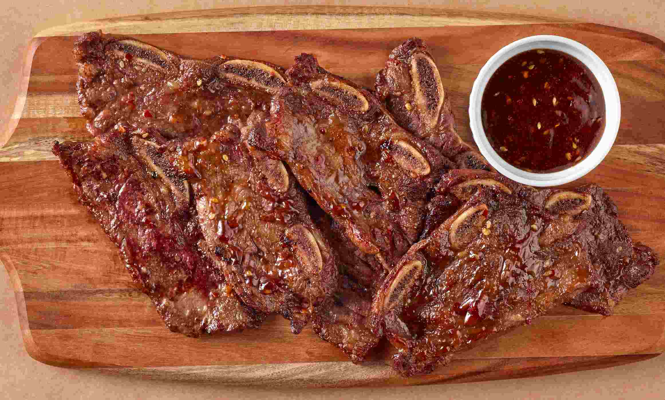 H-E-B Meat Market Marinated Beef Flanken Ribs - Ginger Teriyaki - Shop ...