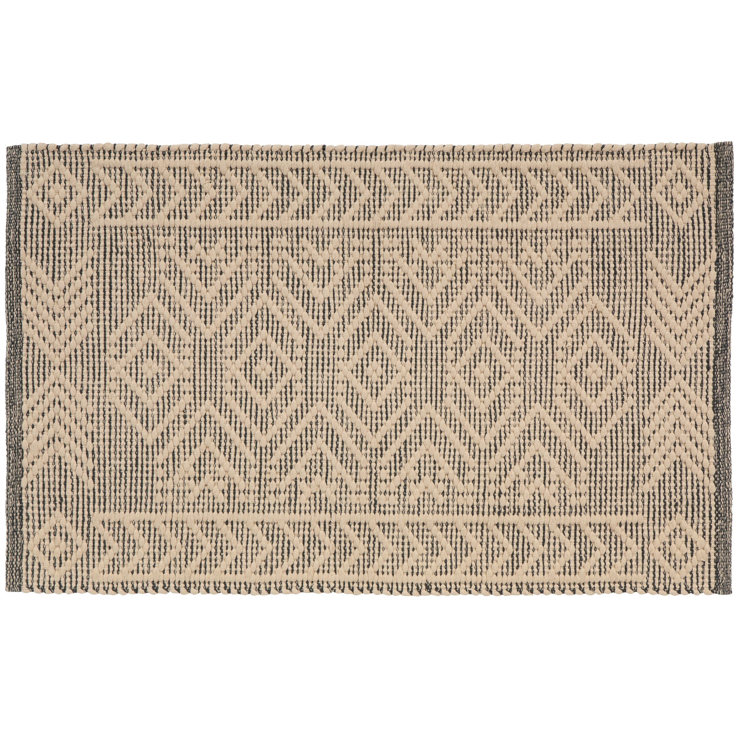 Haven + Key Aztec Pattern Tonal Scatter Rug - Storm - Shop Rugs & mats ...