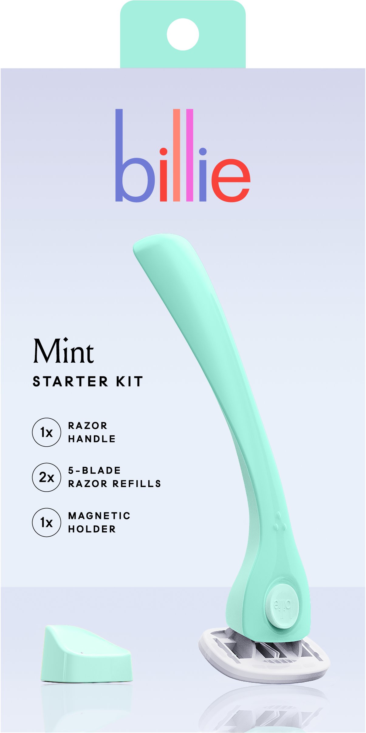 Billie Women's Razor Starter Kit + 2 Blade Refills - Mint - Shop Razors ...