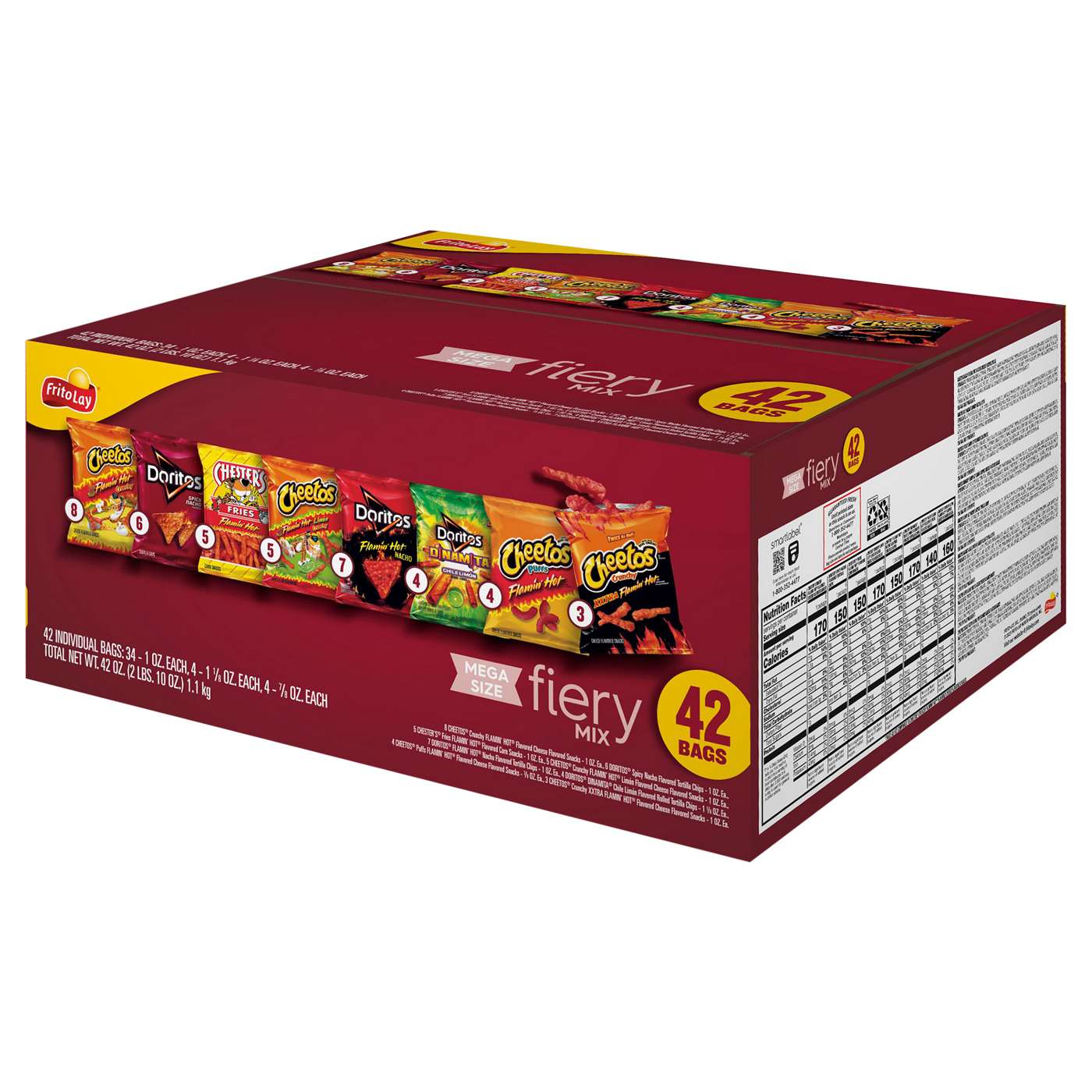 Frito Lay Mega Size Fiery Mix Chips Multipack Bags - Shop Chips at H-E-B