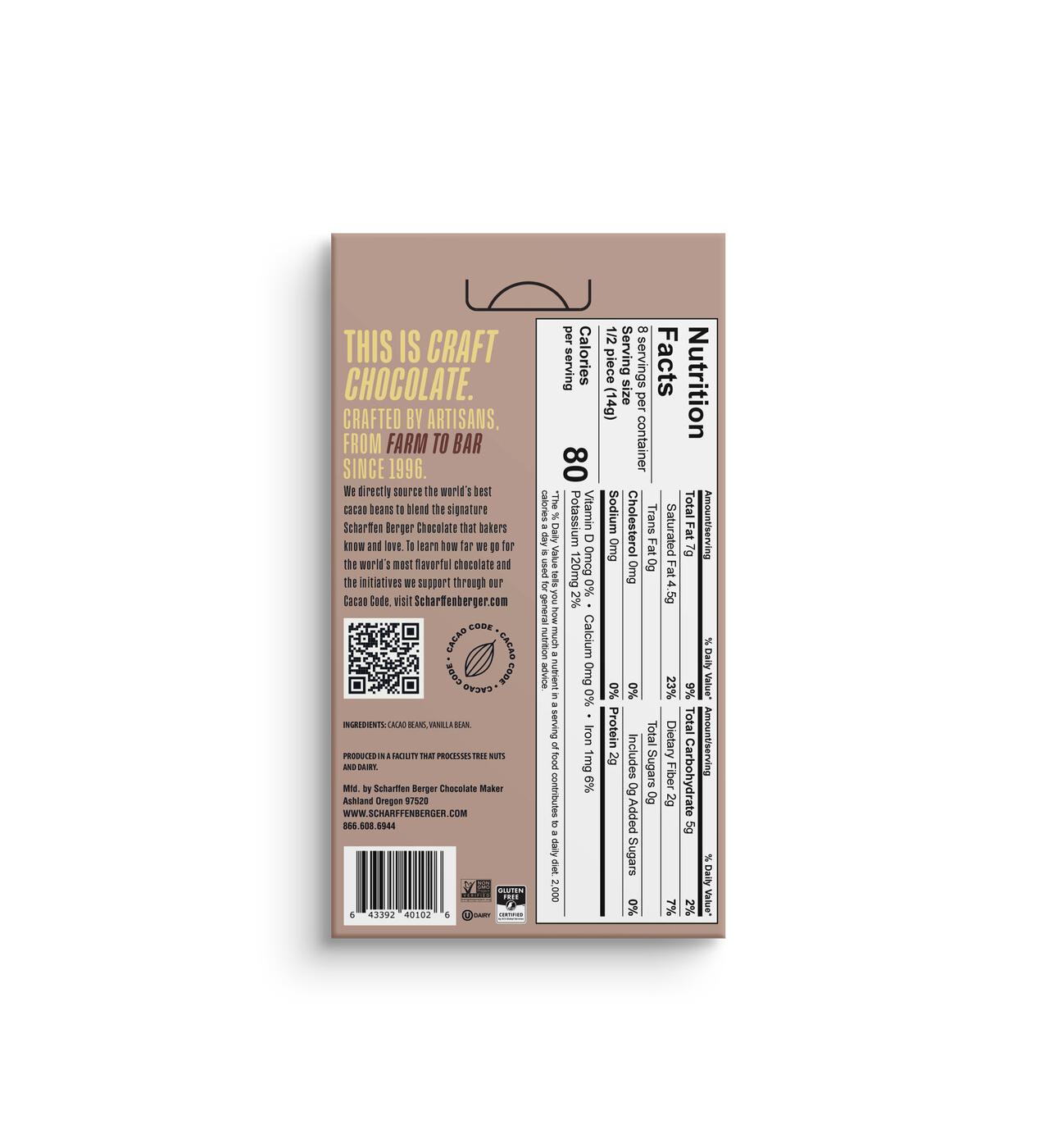 Scharffen Berger 99% Cacao Unsweetened Dark Chocolate Baking Portions ...
