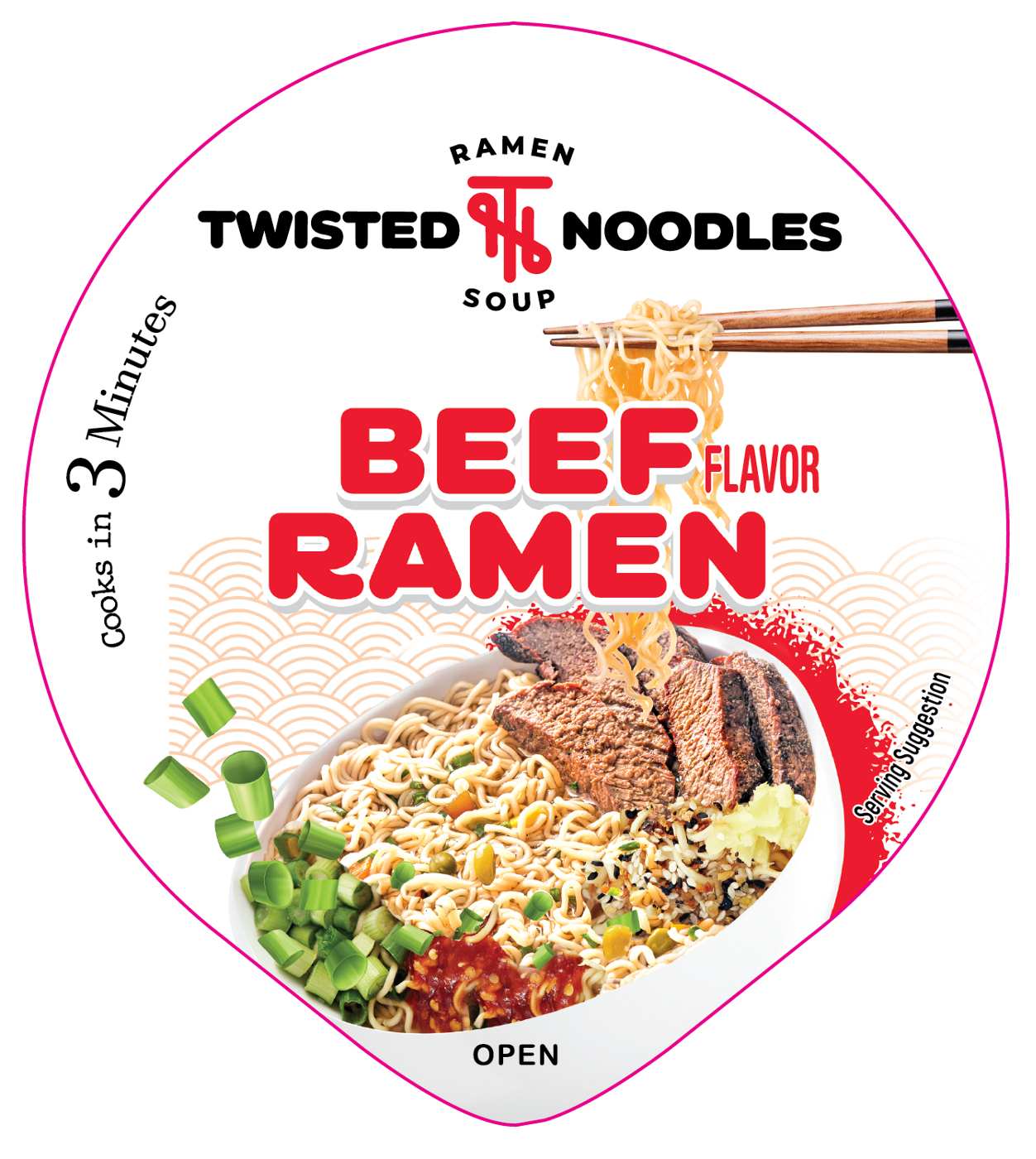 Twisted Noodles Beef Ramen Soup Cup - Shop Soups & chili at H-E-B