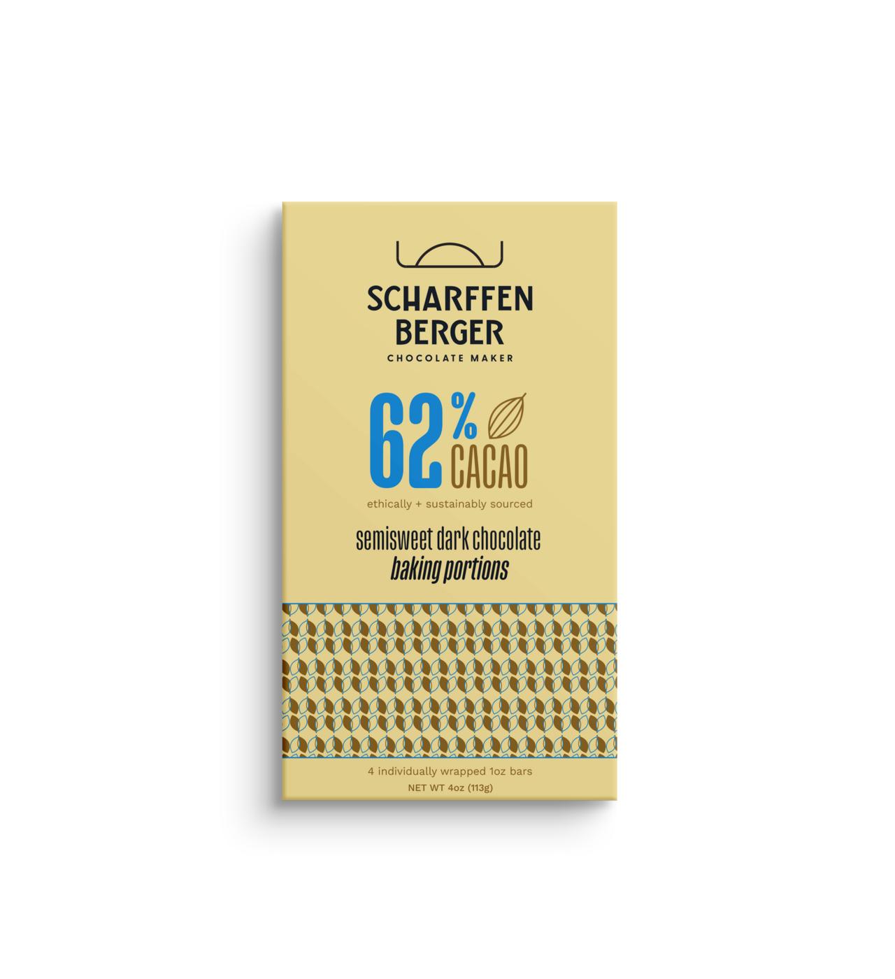 Scharffen Berger 62% Cacao Semi Sweet Dark Chocolate Baking Portions ...