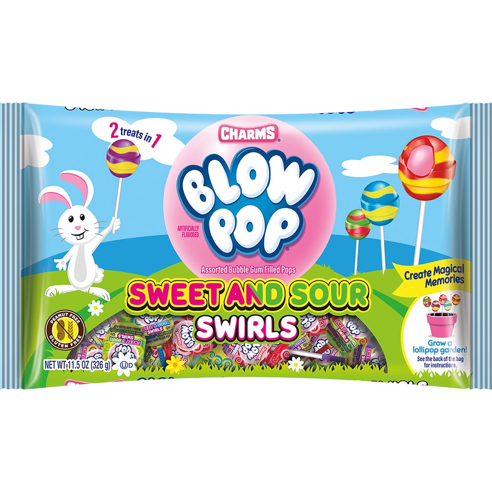 Charms Blow Pop Sweet & Sour Swirls Easter Candy - Shop Candy at H-E-B