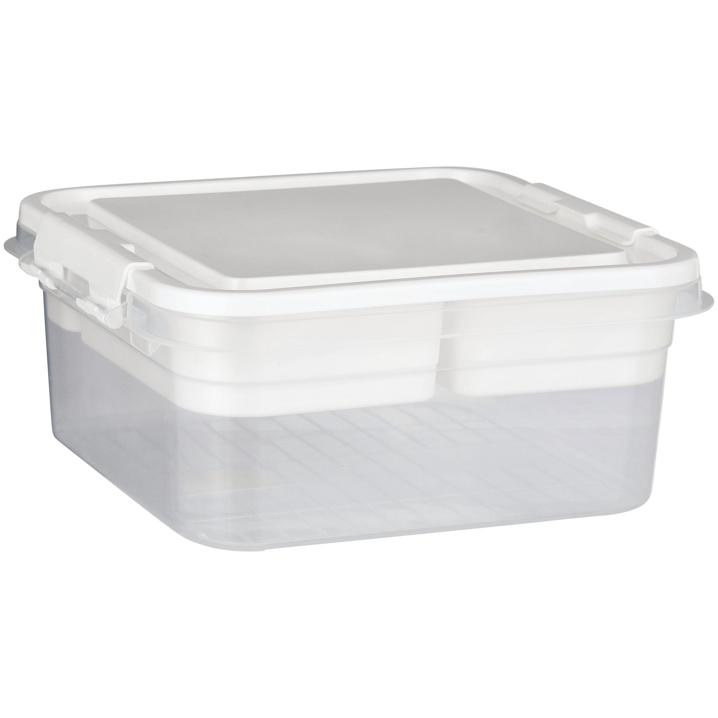 our goods 2 Tier Storage Container with Lid - White - Shop Storage bins ...