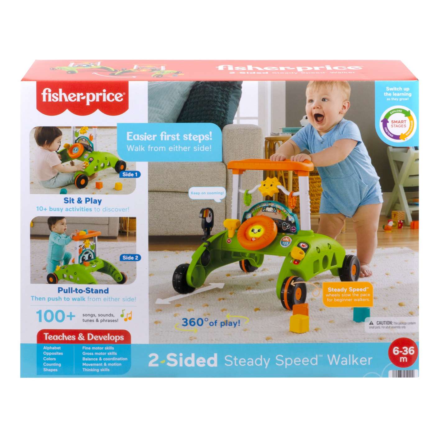 Fisher-Price 2-Sided Steady Speed Walker - Shop Baby toys at H-E-B