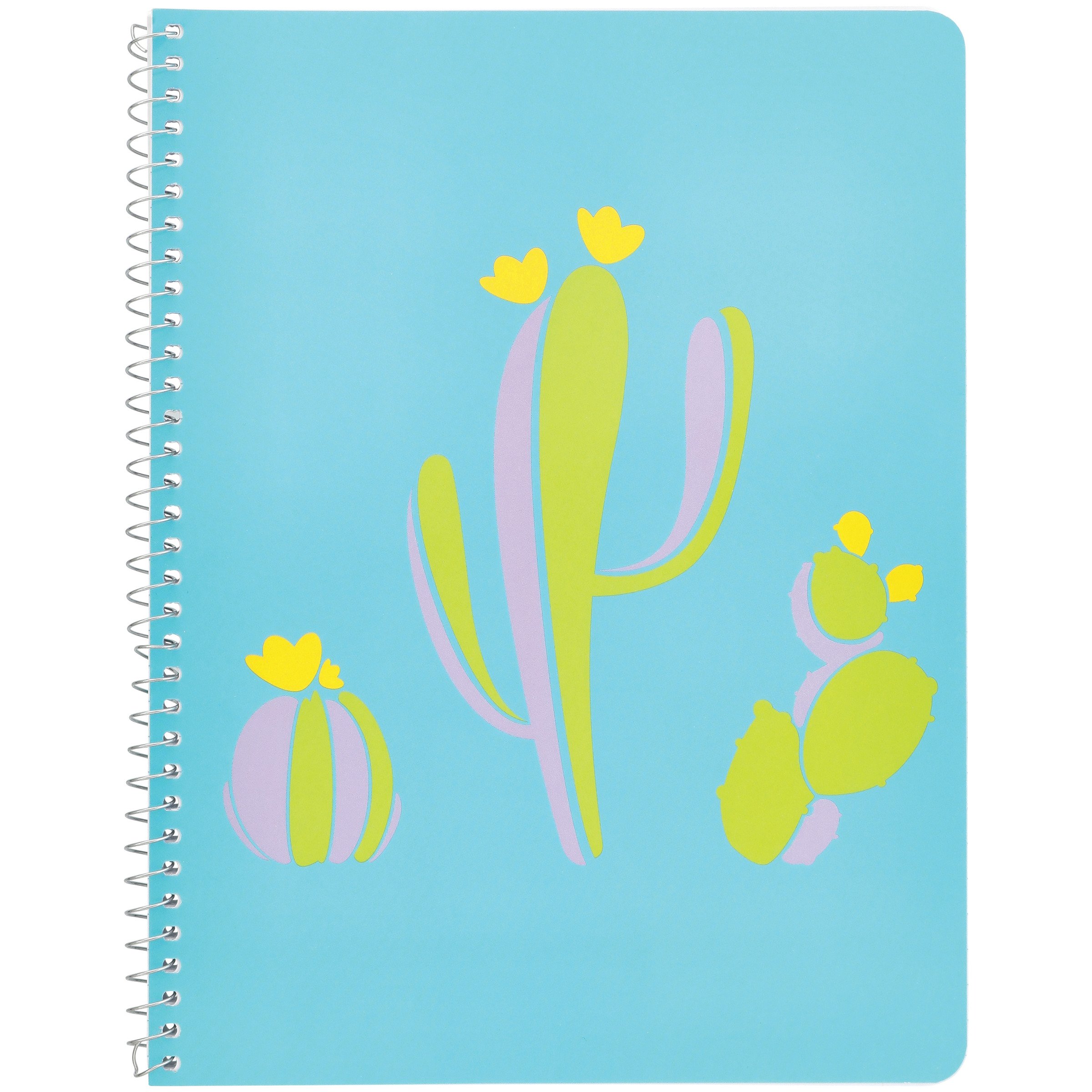 Destination Holiday Cactus Cool 1 Subject Wide Ruled Spiral Notebook ...