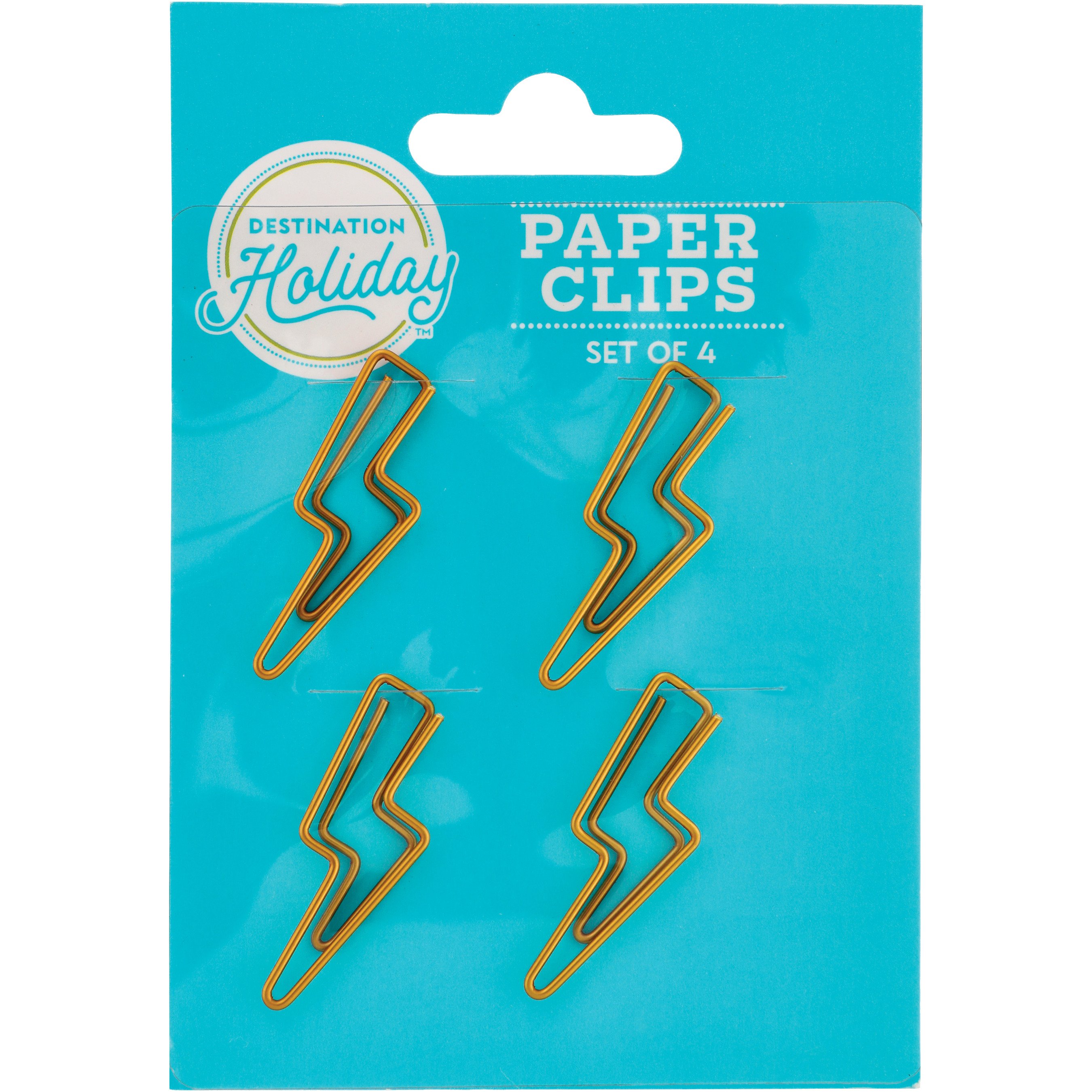Destination Holiday Lightning Bolt Shape Metal Paper Clips - Shop Paper clips & fasteners at H-E-B