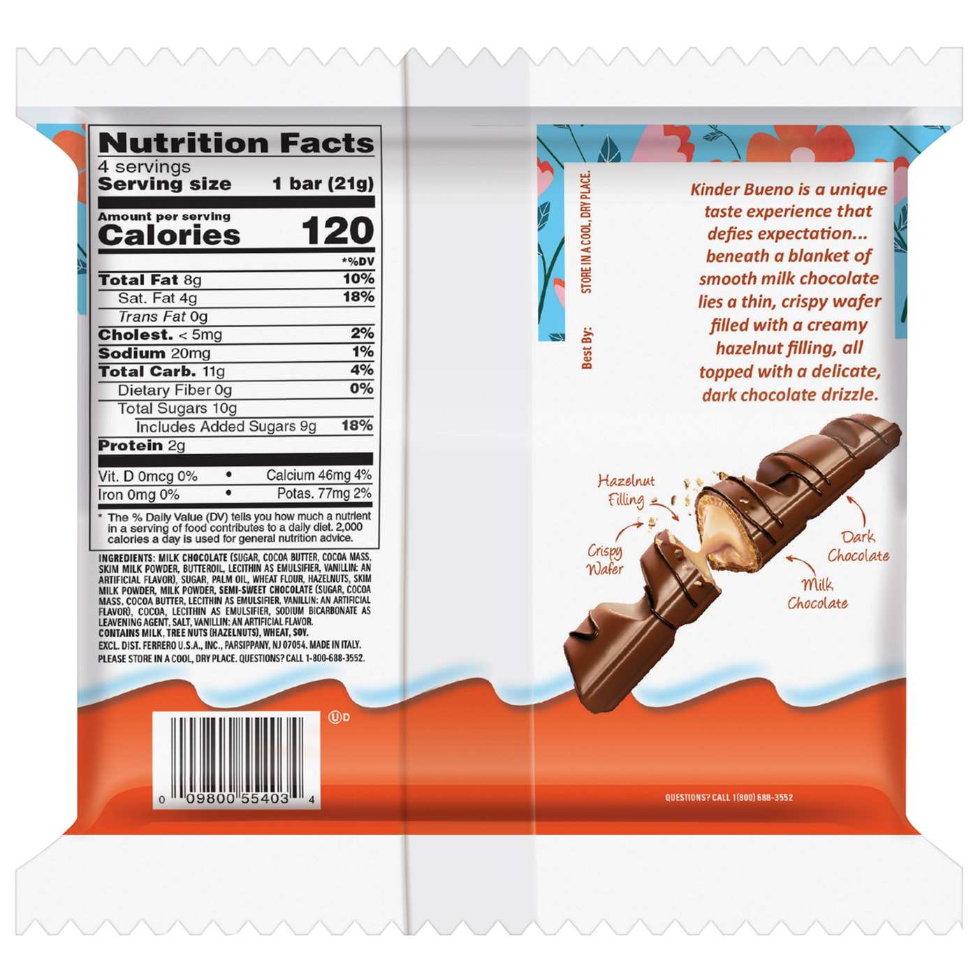 Kinder Bueno Crispy Creamy Chocolate Bars Easter Candy - Shop Candy at ...