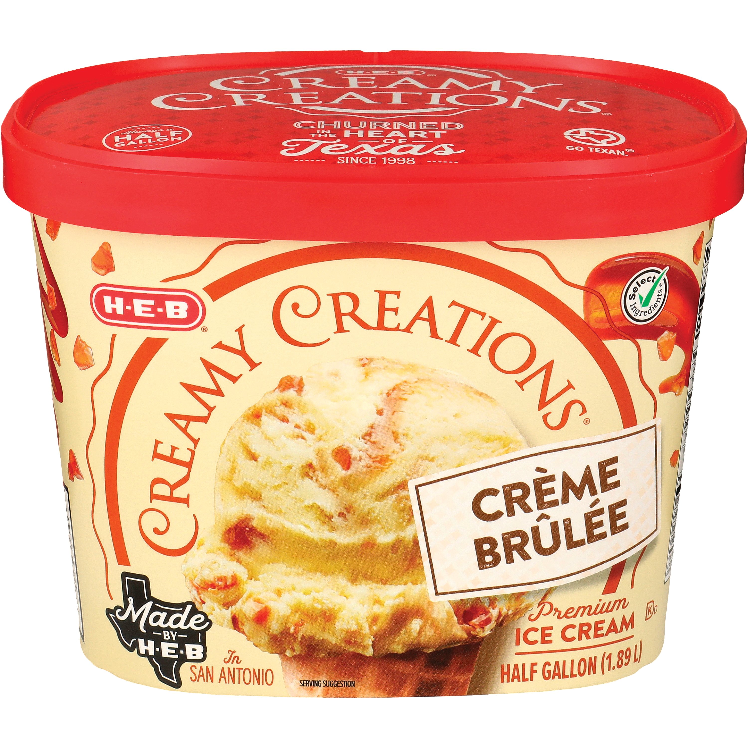 H-E-B Creamy Creations Crème Brûlée Ice Cream - Shop Ice cream at H-E-B