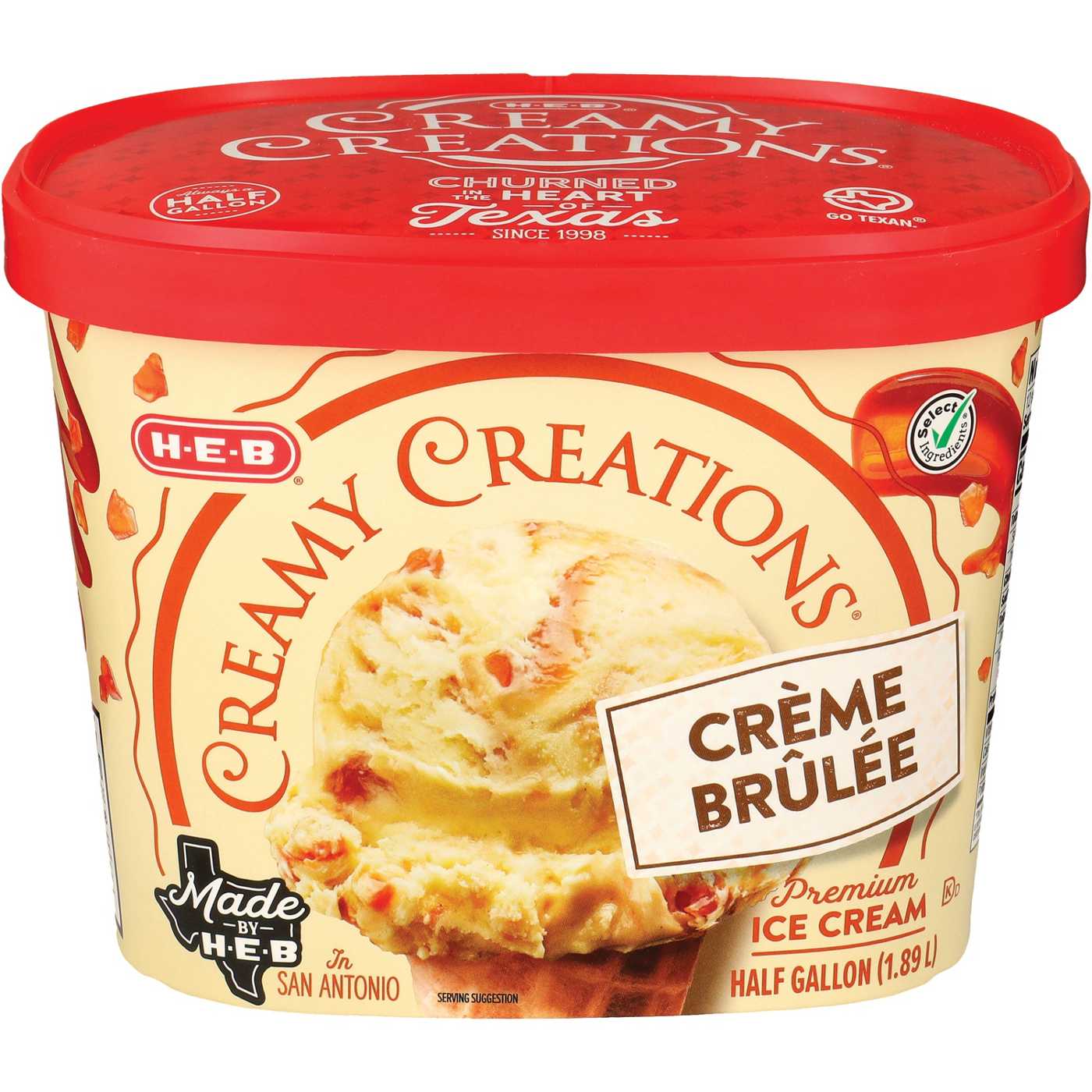 H-E-B Creamy Creations Crème Brûlée Ice Cream - Shop Ice cream at H-E-B
