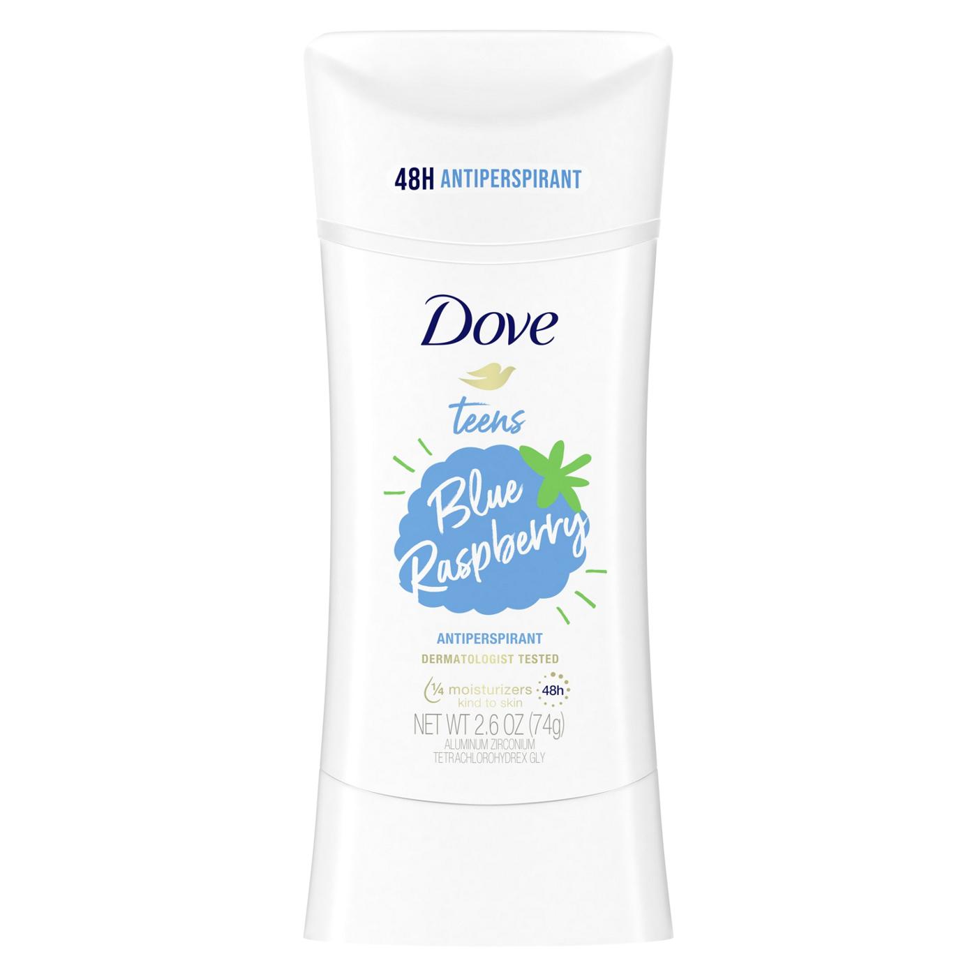 Dove Teens Antiperspirant Deodorant Stick Blue Raspberry - Shop ...