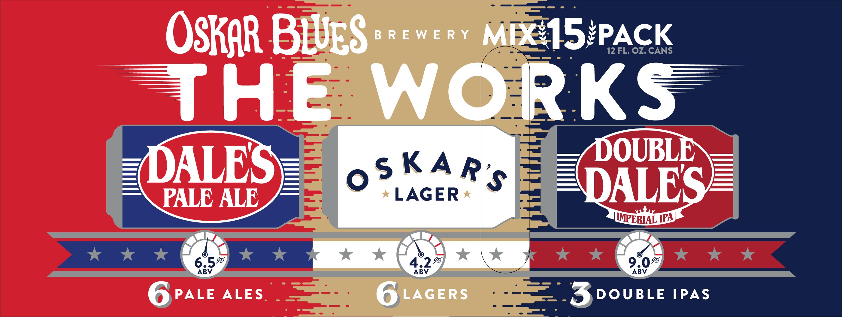 Oskar Blues The Works Mix Pack 12 oz Cans - Shop Beer at H-E-B