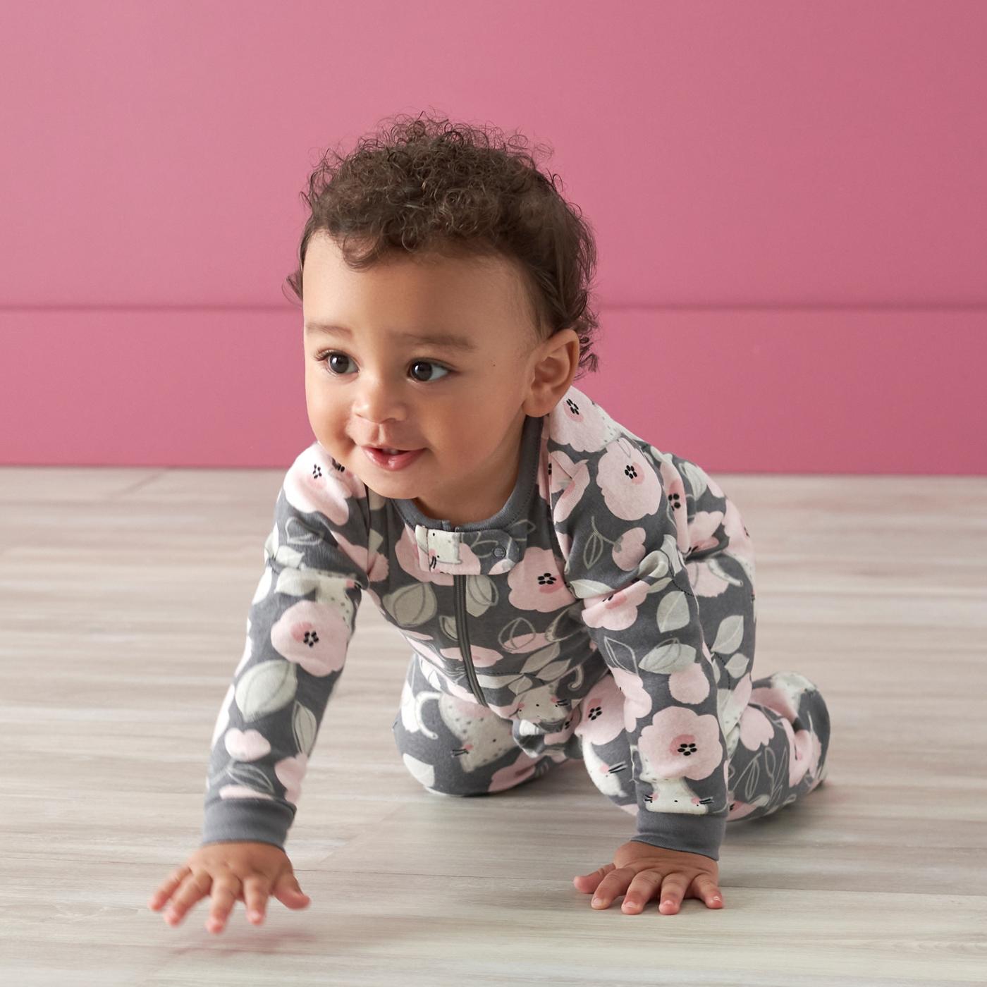 Gerber Baby Girls Gray Floral Sleep 'N Plays, 2 pk - Shop Outfits at H-E-B
