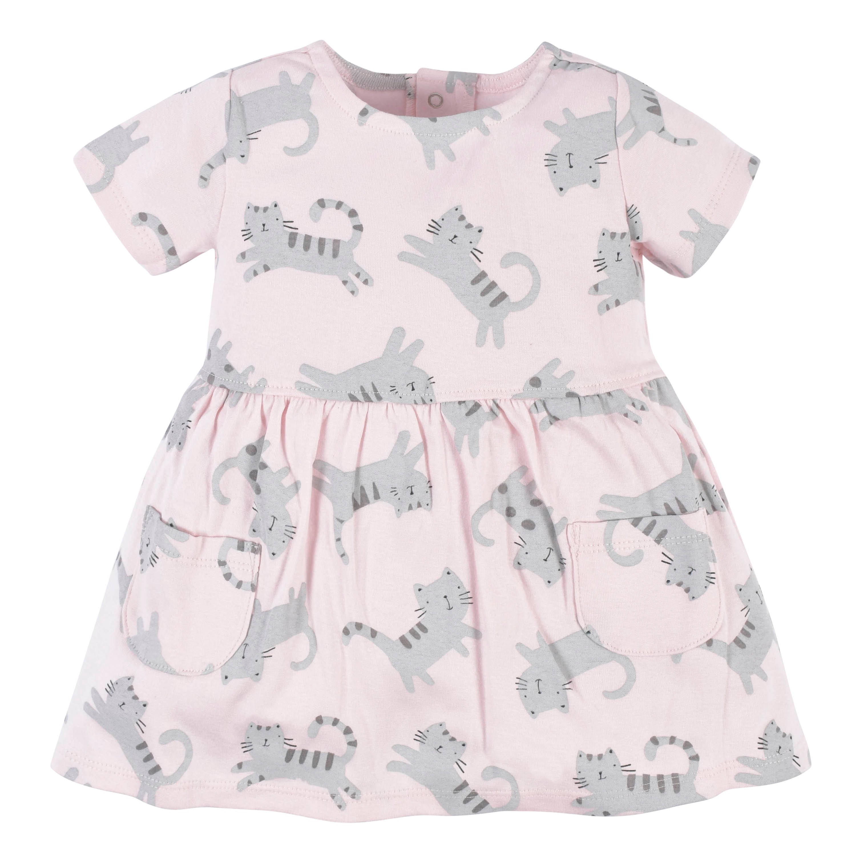 Gerber Baby Girls Pink Leopard Dress with Pockets - Shop Outfits at H-E-B