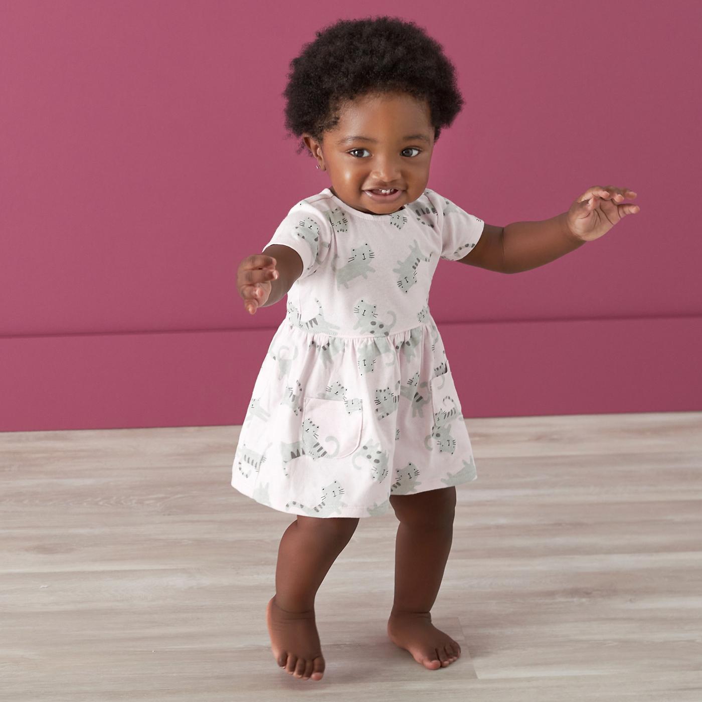Gerber Baby Girls Pink Leopard Dress with Pockets - Shop Outfits at H-E-B