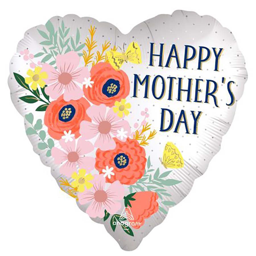 BLOOMS by H-E-B Happy Mother's Day Floral Pattern Helium Balloon - Shop ...