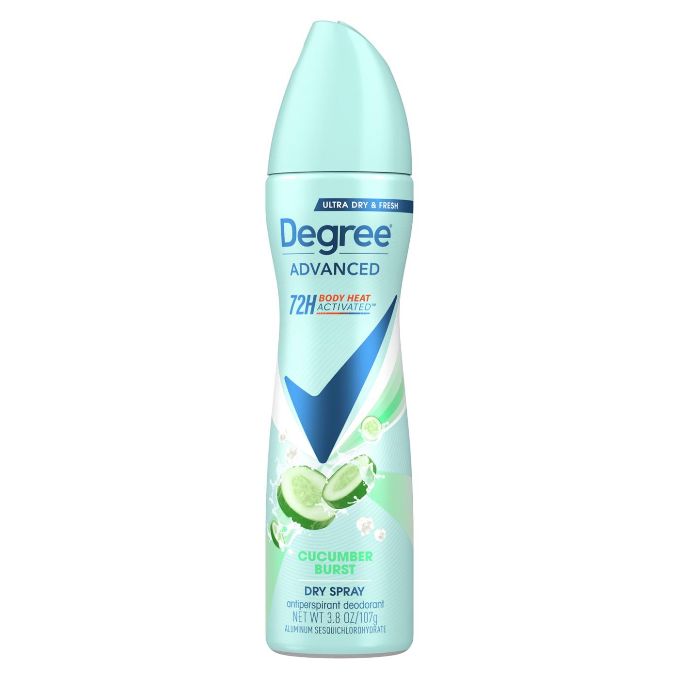 Degree 72 Hr Advanced Antiperspirant Deodorant Dry Spray - Cucumber ...