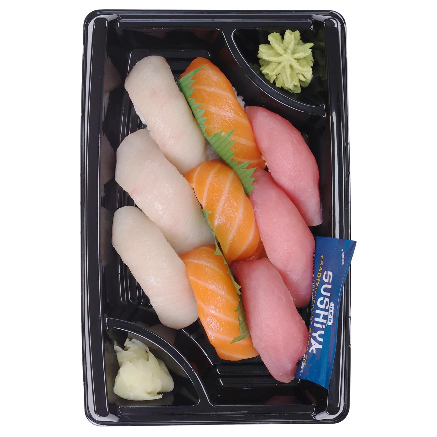 H-E-B Sushiya Premium Nigiri Sushi Combo Pack - Shop Sushi at H-E-B