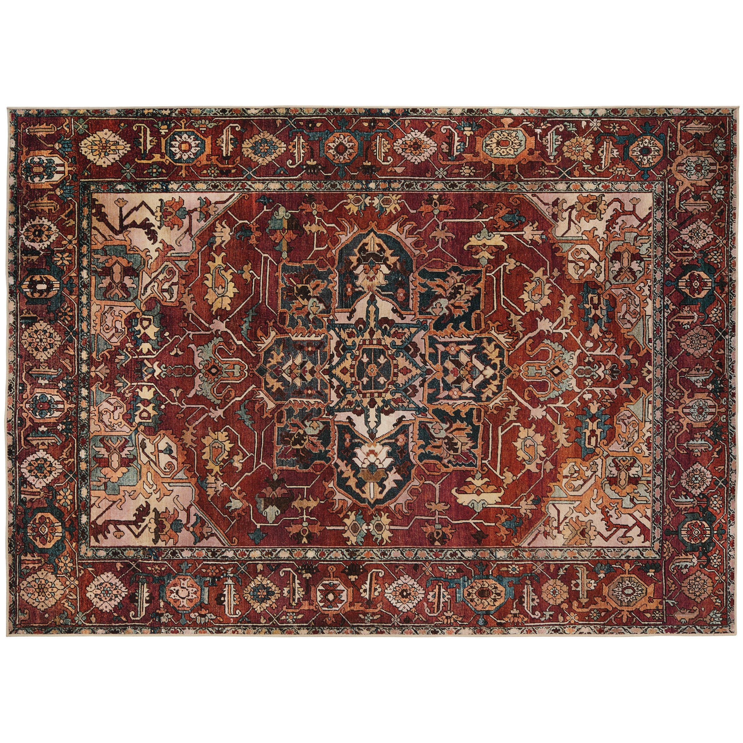 Haven + Key Aurora Medallion Pattern Area Rug - Red - Shop Rugs & Mats ...