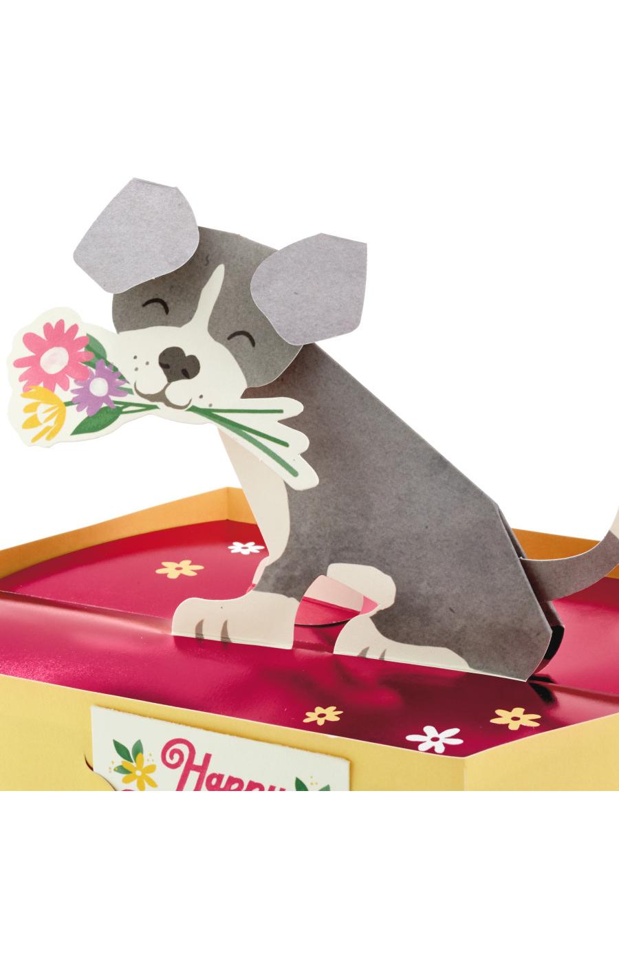 Hallmark Displayable Puppy Dog with Flowers Pop Up Mother's Day Card ...
