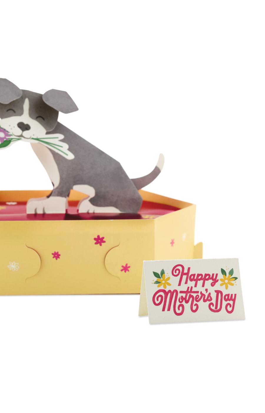 Hallmark Displayable Puppy Dog with Flowers Pop Up Mother's Day Card ...
