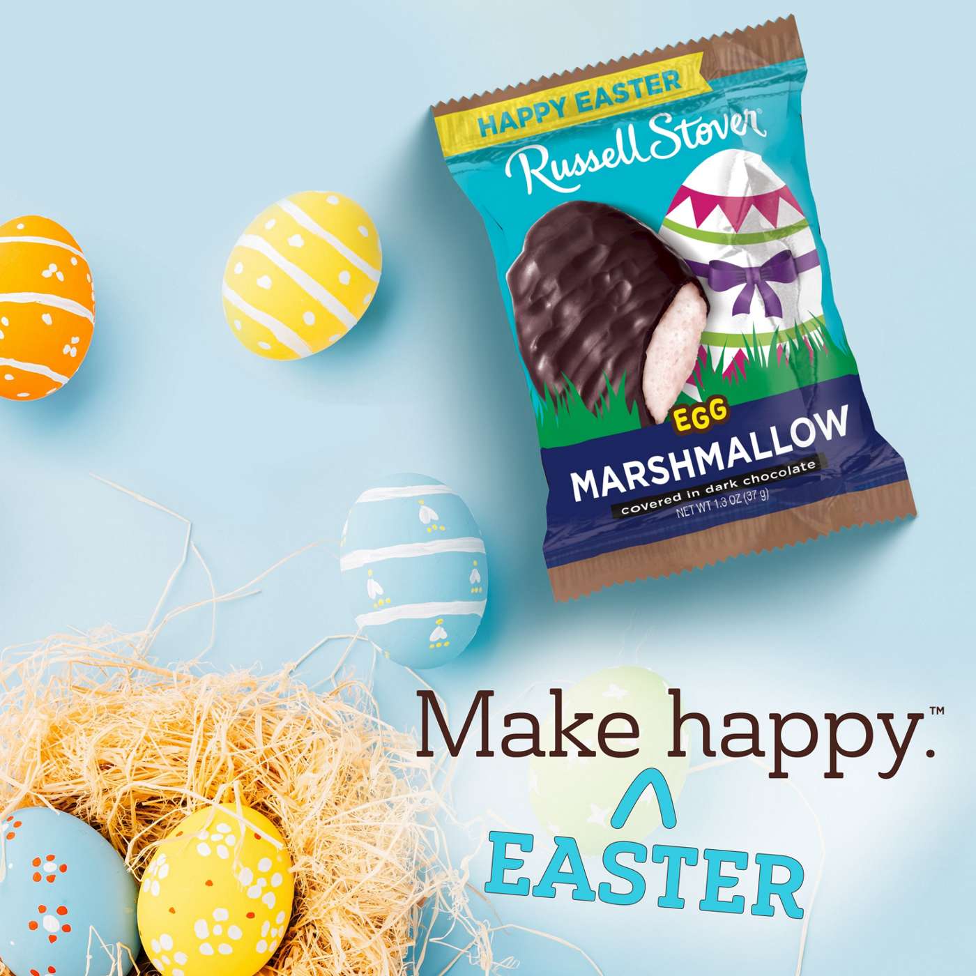 Russell Stover Dark Chocolate Marshmallow Egg Easter Candy - Shop Candy ...