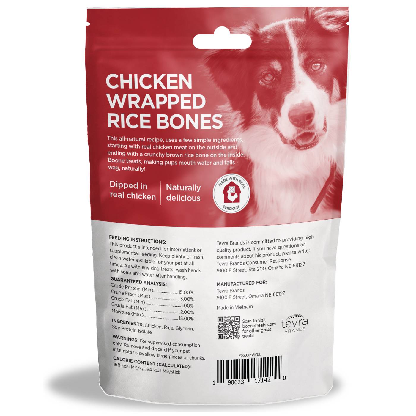 Boone Chicken Wrapped Rice Bones Dog Treats - Shop Bones & rawhides at ...