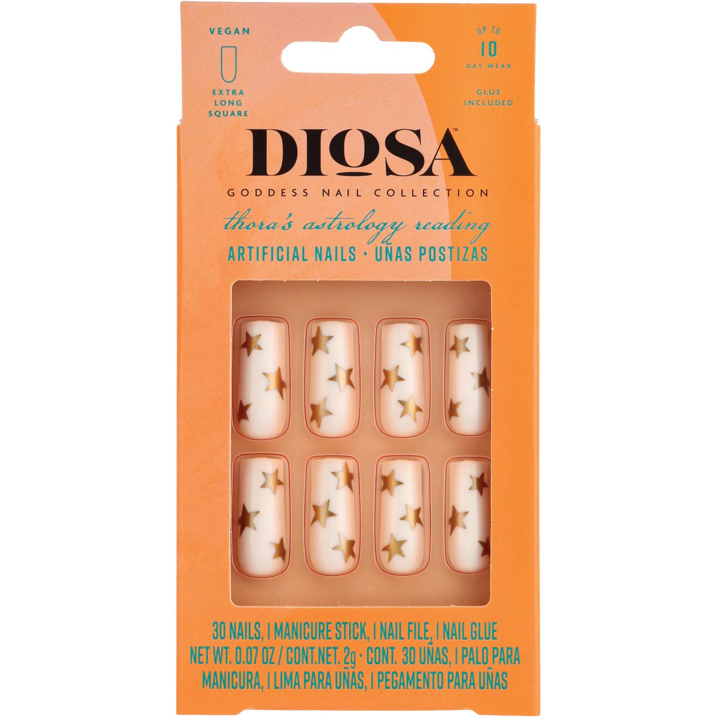 Diosa Thora's Astrology Reading Artificial Nails - Gold Stars - Shop ...