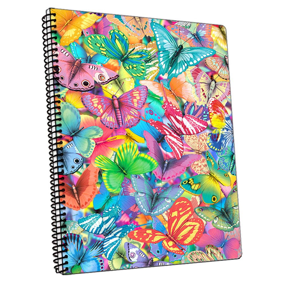 Artgame Butterflies Lenticular College Ruled Fashion Spiral Notebook ...