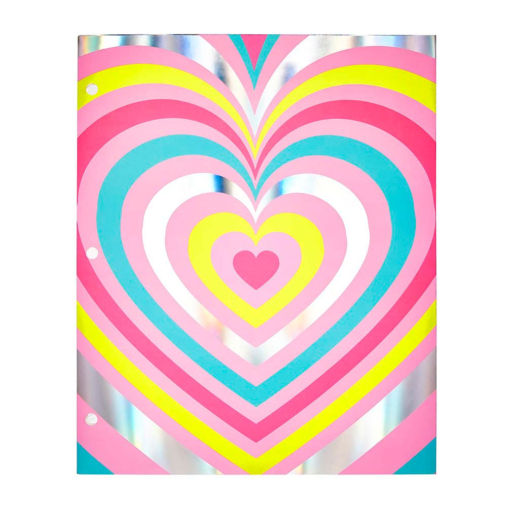 Eccolo Groovy Hearts Pocket Laminated Folder - Shop Folders at H-E-B
