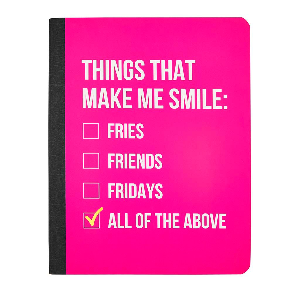 Eccolo Things That Make Me Smile Wide Ruled Composition Book - Shop ...
